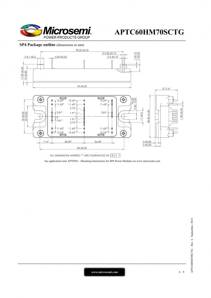 APTC60HM70SCTG technical document page 4