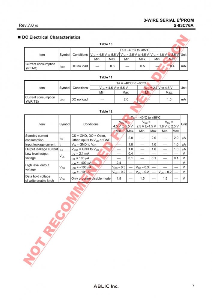 S-93C76AFT-TB-U datasheet page 7