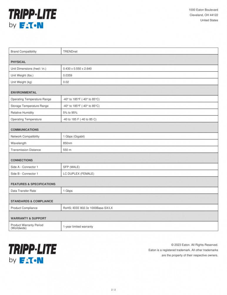 N286I-1P25GSXD technical document page 2