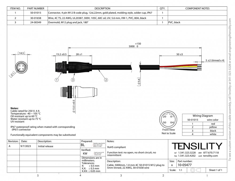 Tensility International 10-05477 product drawing