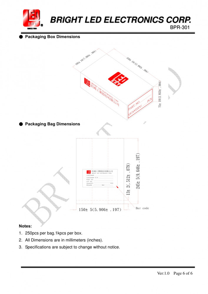 BPR-301 datasheet page 6