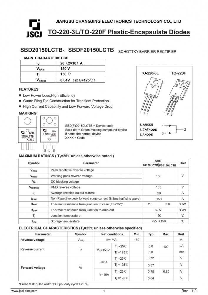 SBDF20150LCTB datasheet page 1