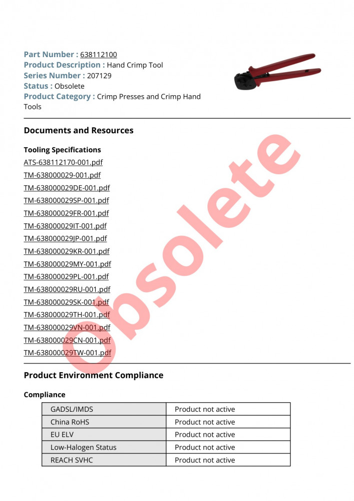 Molex tooling document preview, page 1