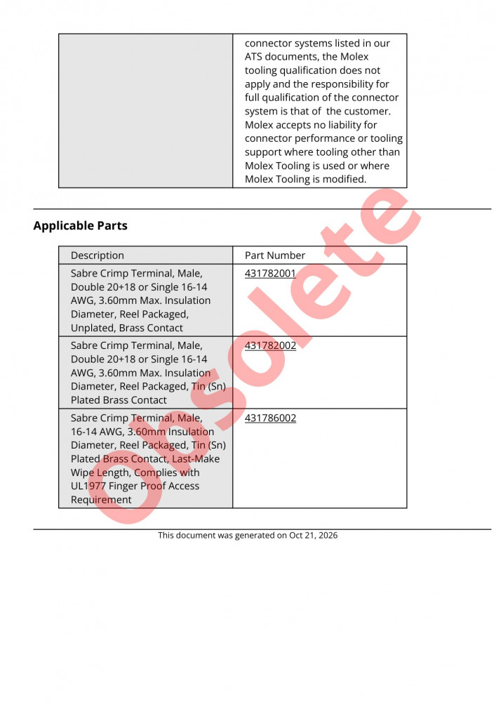Molex tooling document preview, page 3