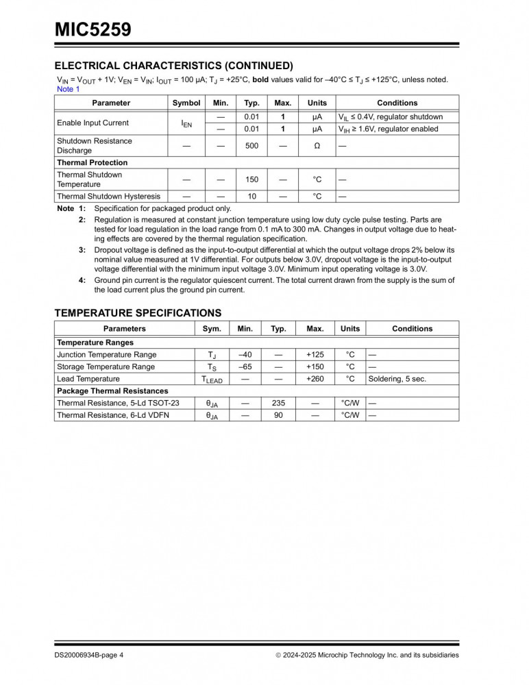 MIC5259 datasheet page 4