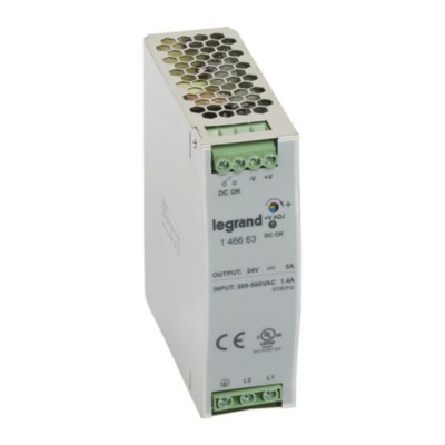 Stabilised switching power supply mono/bi-switching - 120-480 W - output 24 V= - 120 W for sale