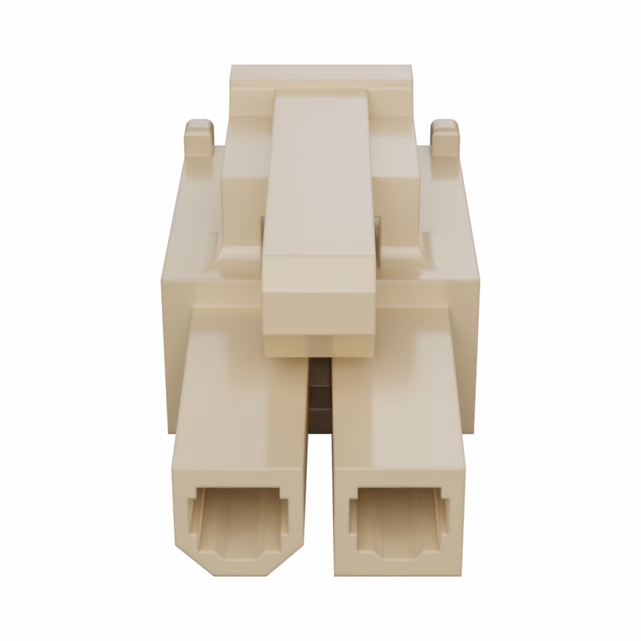 Mini-Fit Jr. Receptacle Housing, Single Row, Nylon, UL94V-2, 2 Circuits, Positive Latch, Glow-Wire Capable, Natural (Beige) for sale