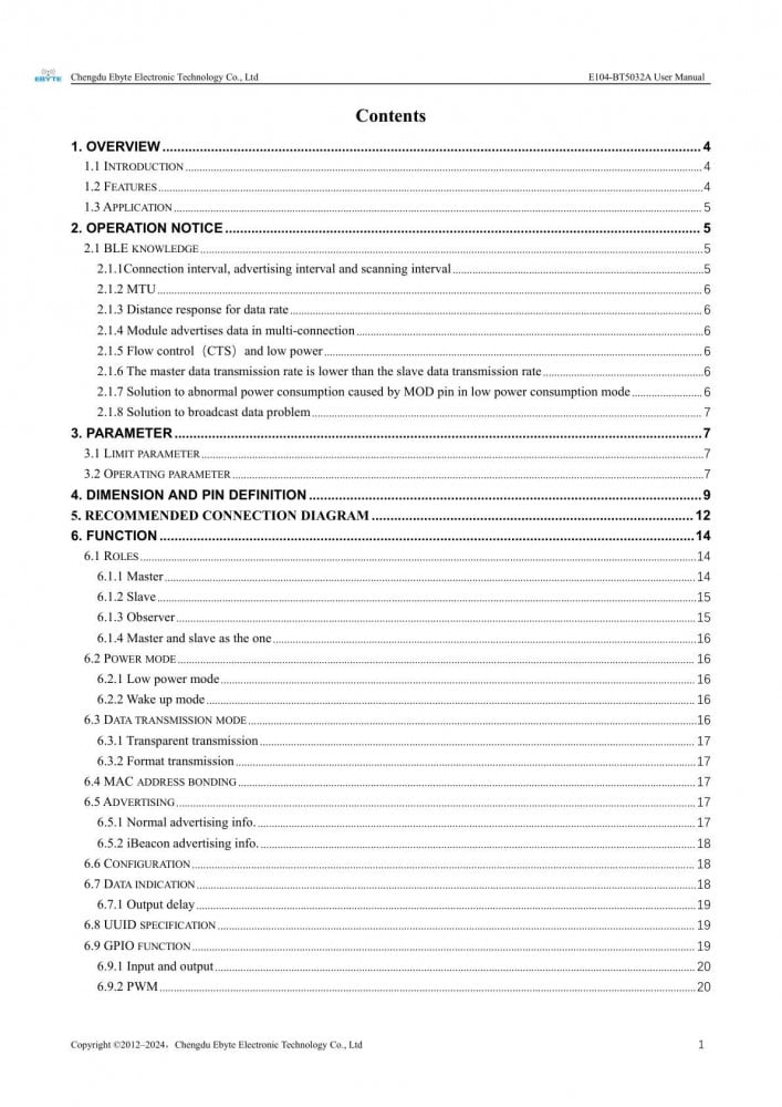 E104-BT5032A/B user manual page 2