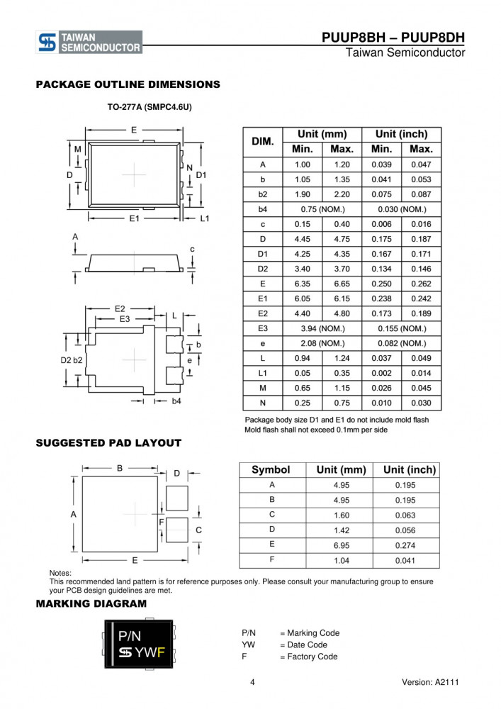 PUUP8BH datasheet page 4