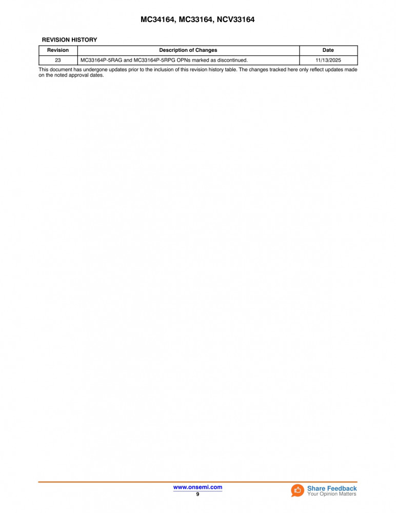 MC34164 datasheet page 9