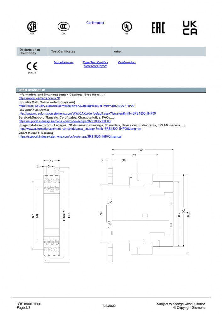 3RS1800-1HP00 technical document page 2