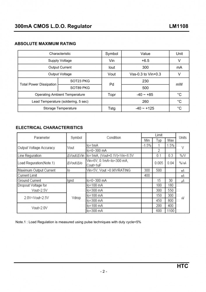 LM1108 datasheet page 2