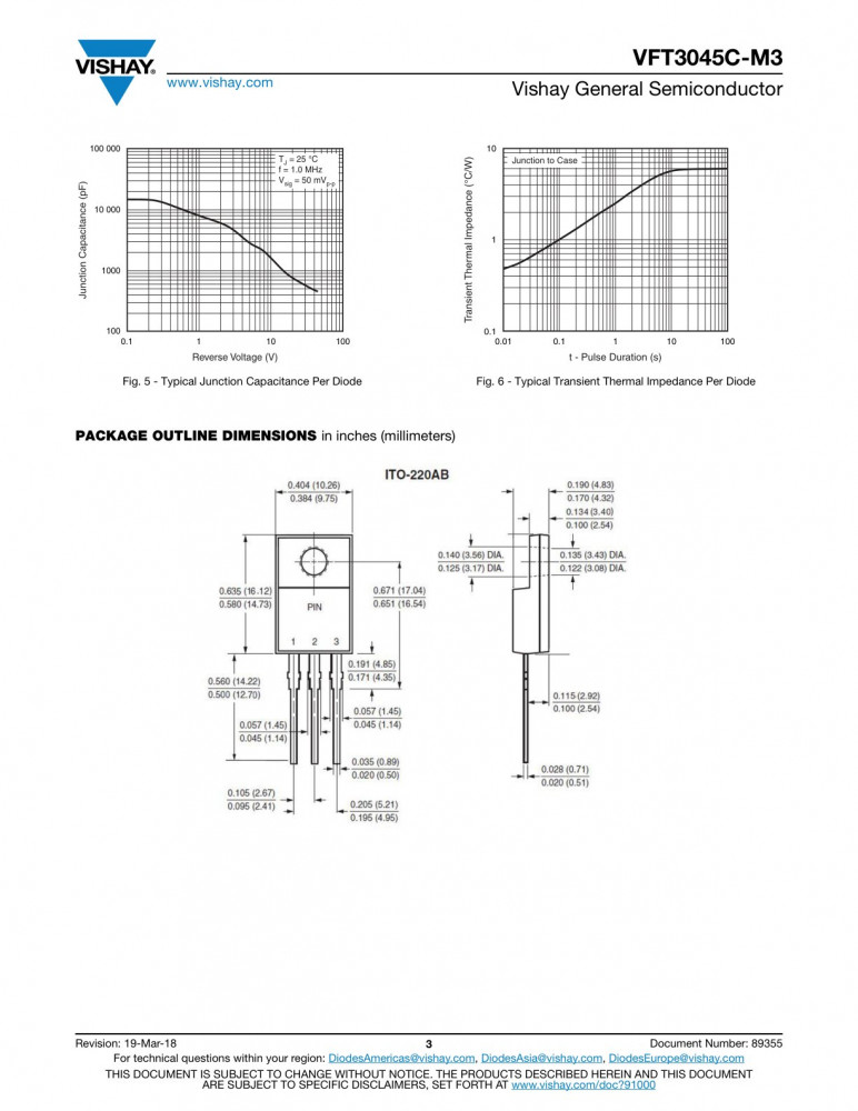 VFT3045C-M3/4W datasheet page 3