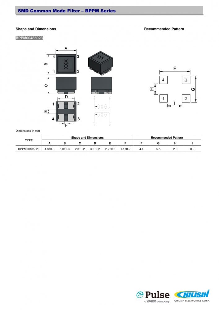 Chilisin BPPM series datasheet page 2