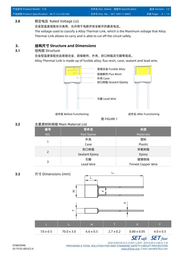 Y18 datasheet page 4