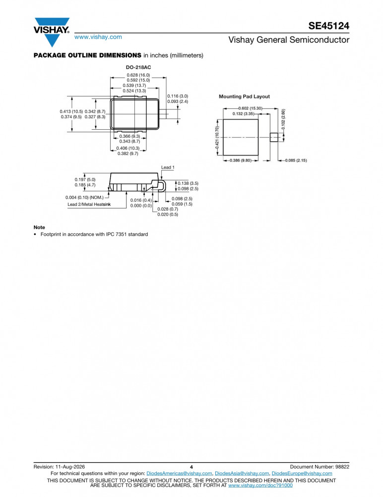 VISHAY SE45124 datasheet page 4