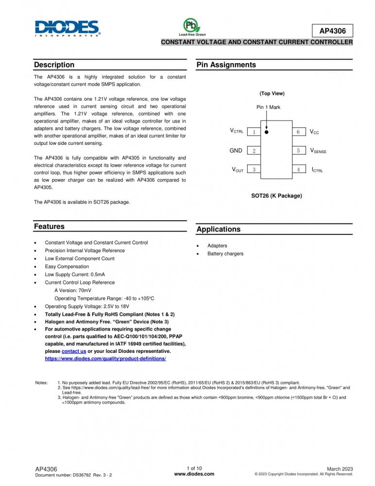 AP4306AKTR-G1 datasheet page 1