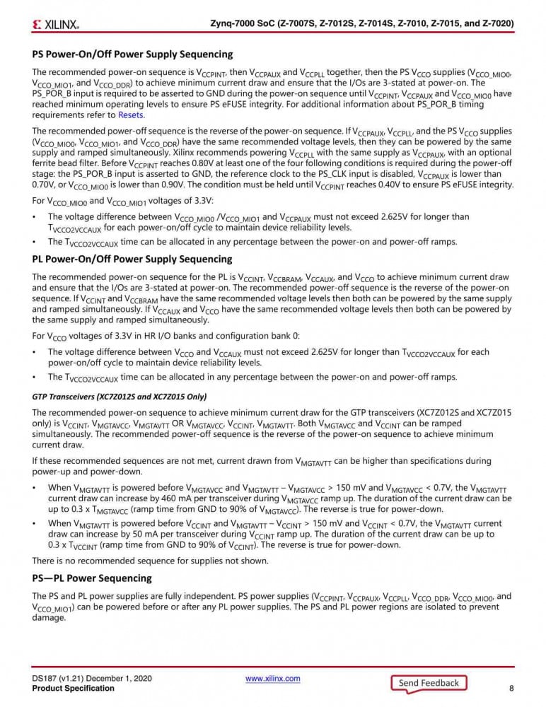Datasheet page 8