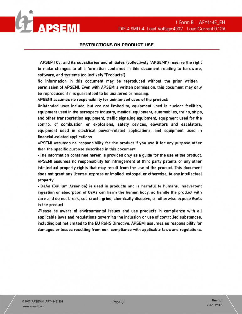 APY414E datasheet page 7