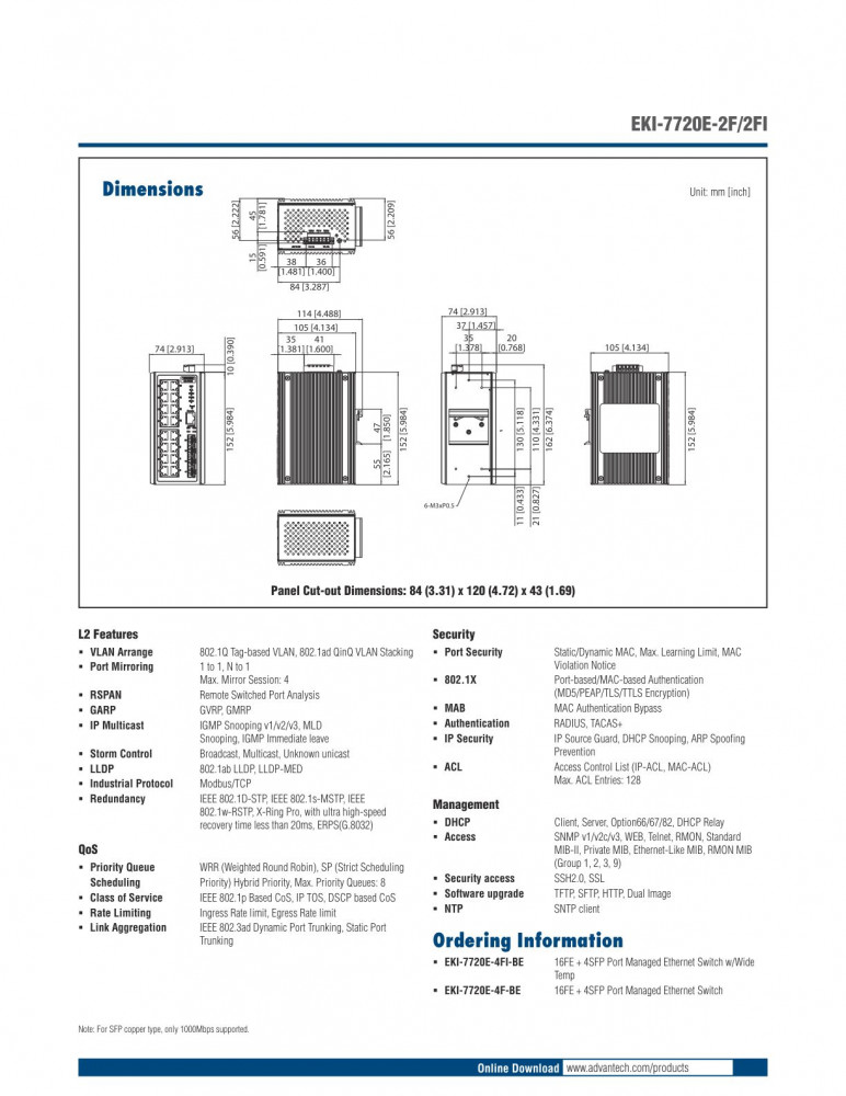 ADVANTECH EKI-7720E-4F product document page 2