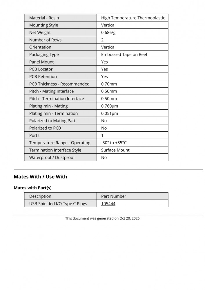 Technical document page 3 for product reference
