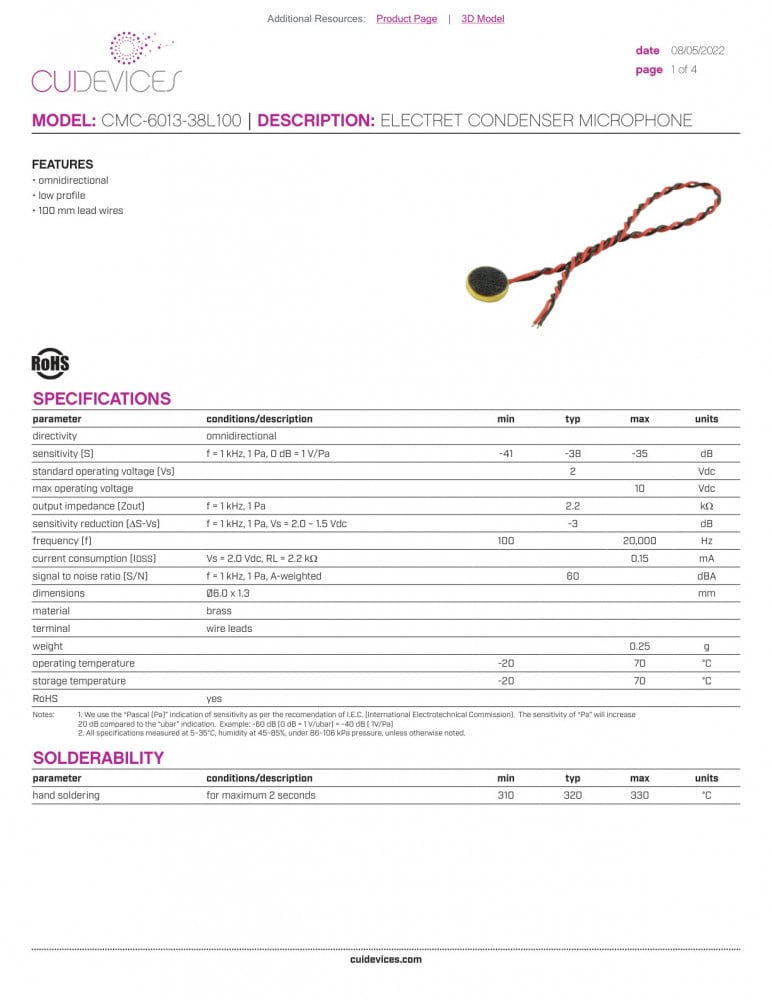 CMC-6013-38L100 datasheet page 1