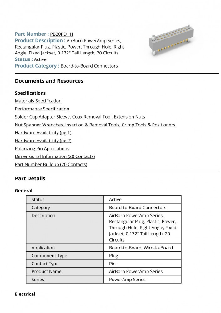 PB20PD11J technical document, page 1