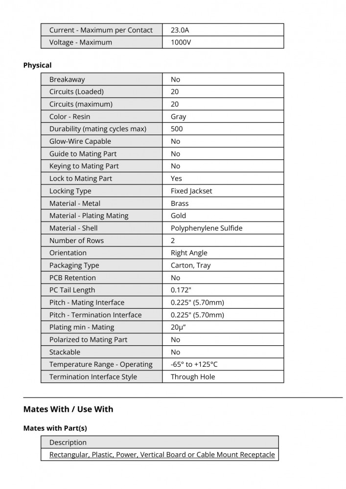 PB20PD11J technical document, page 2