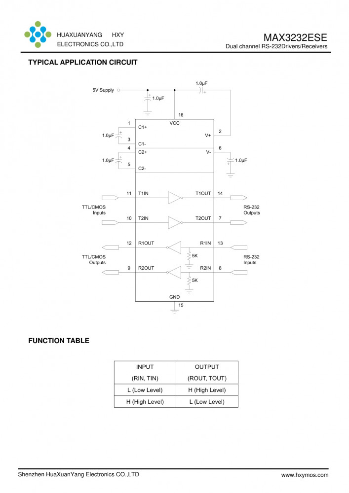 MAX3232ESE-HXY datasheet page 3