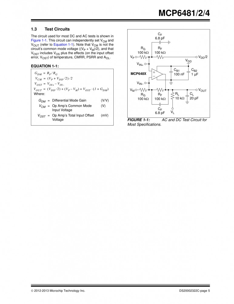 MCP6484 datasheet page 5