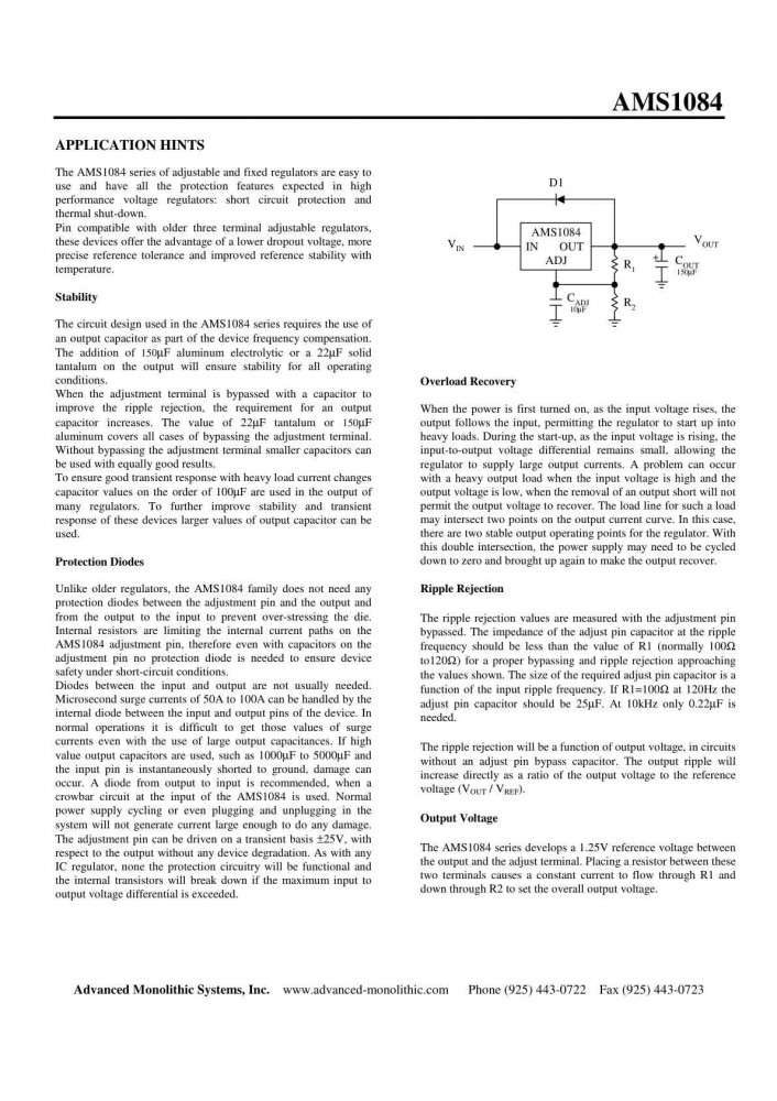 AMS1084 datasheet page 4