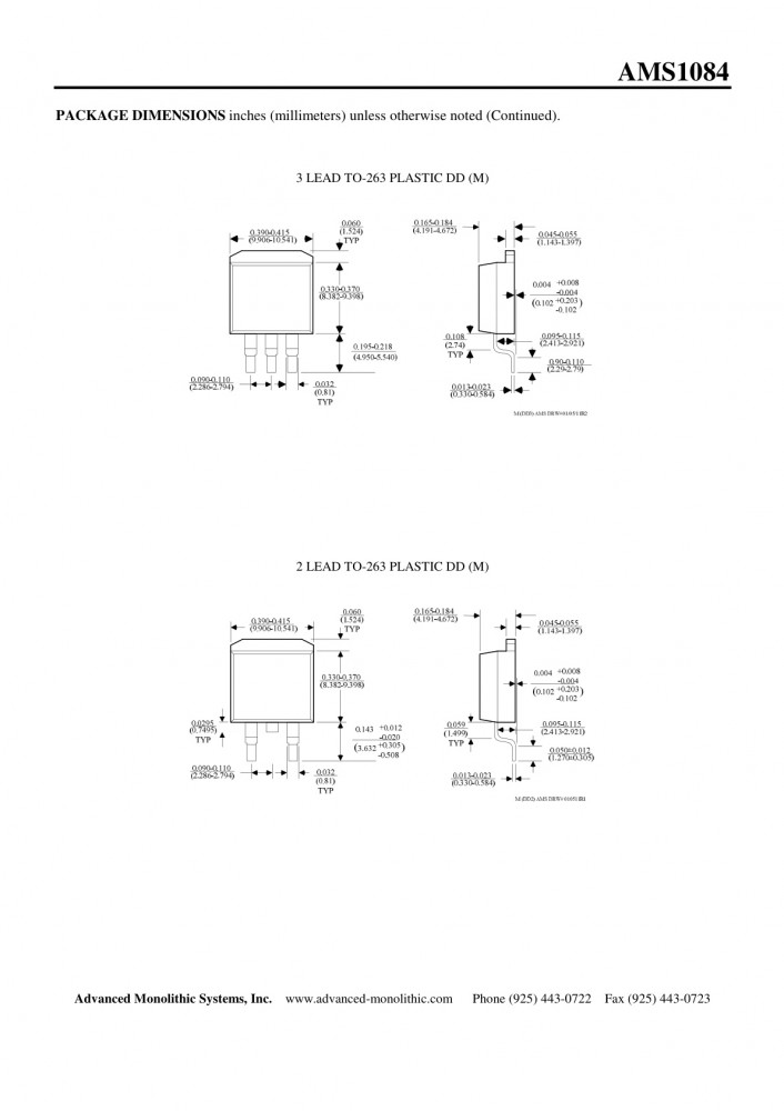 AMS1084 datasheet page 8