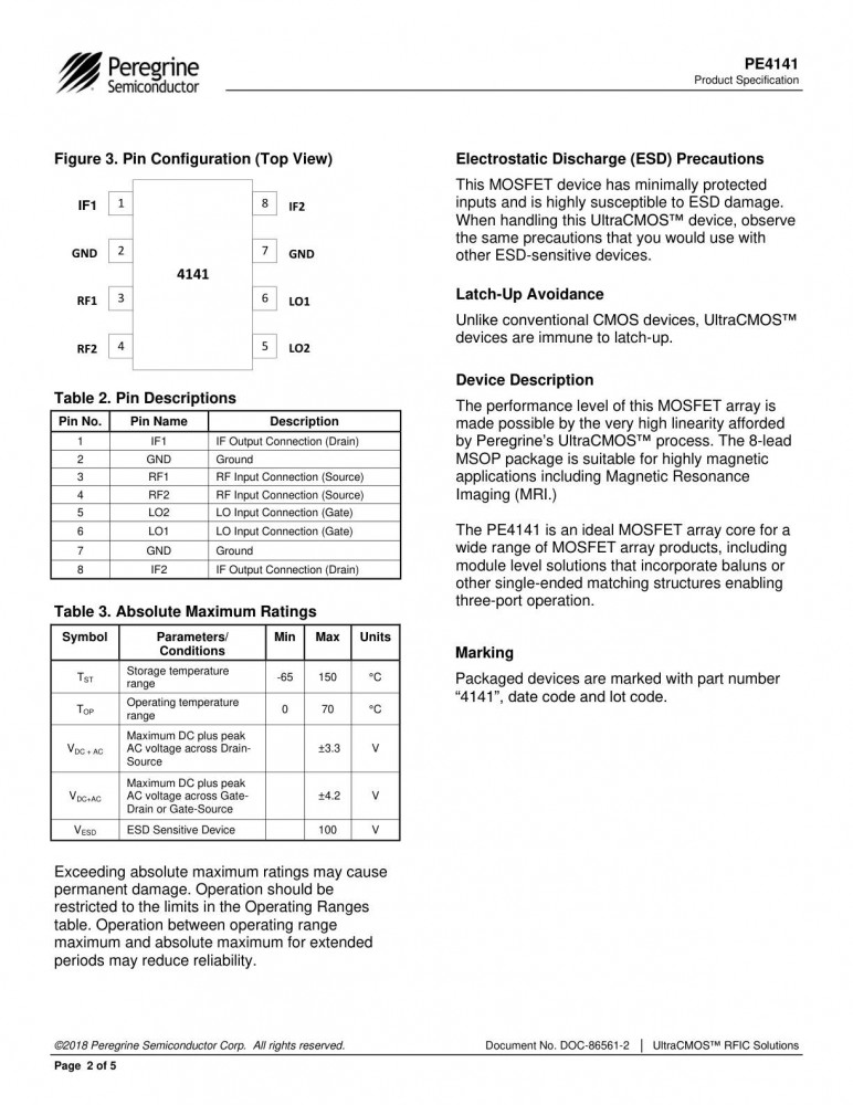 PE4141B-W technical document page 2