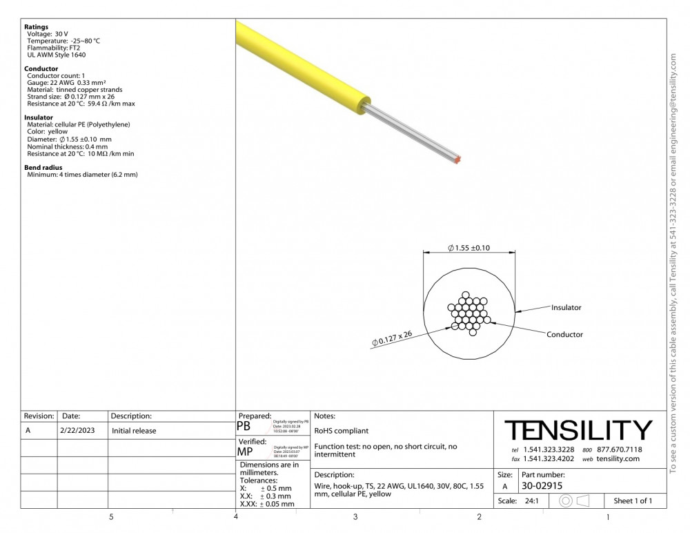 Tensility International 30-02915 product drawing preview