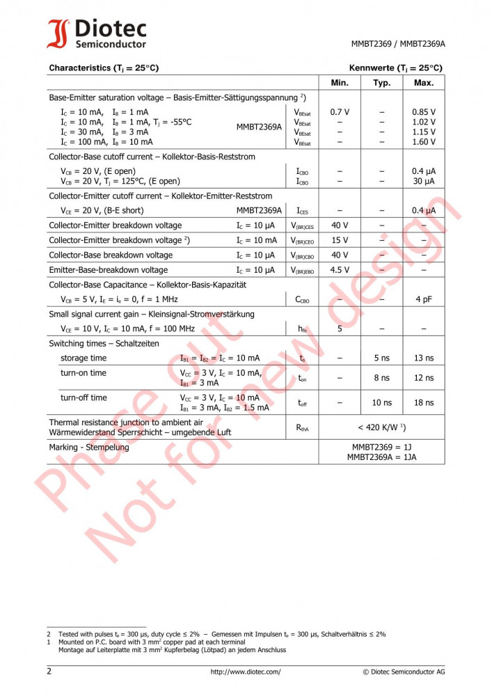MMBT2369 datasheet page 2