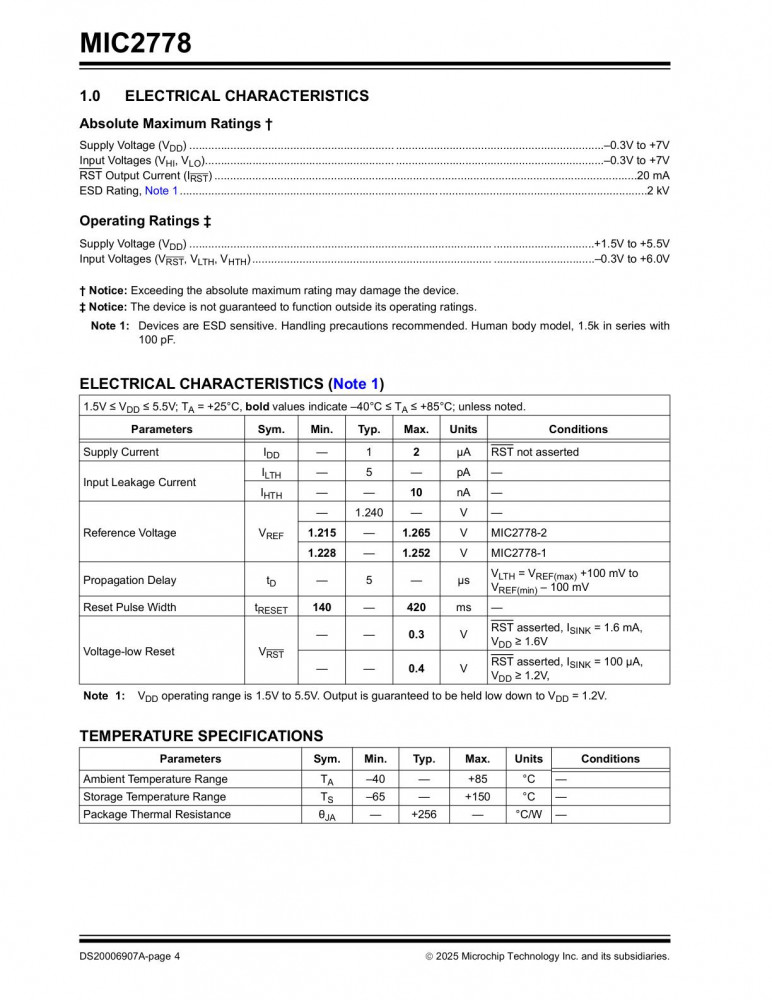 MIC2778 technical document page 4