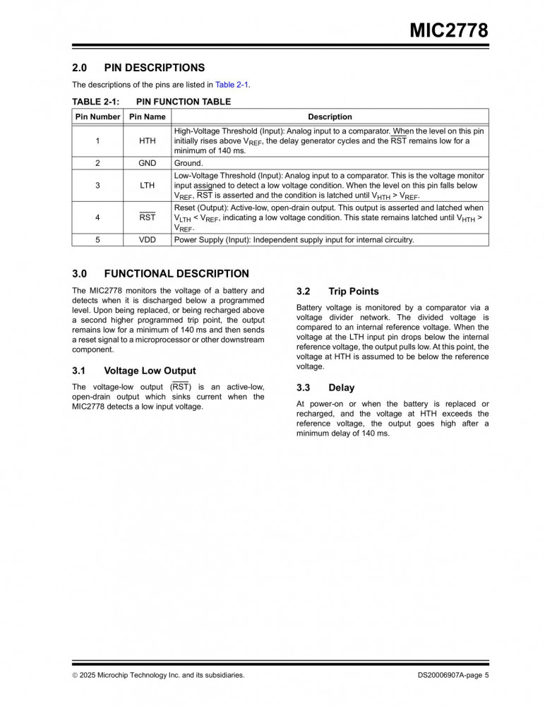 MIC2778 technical document page 5