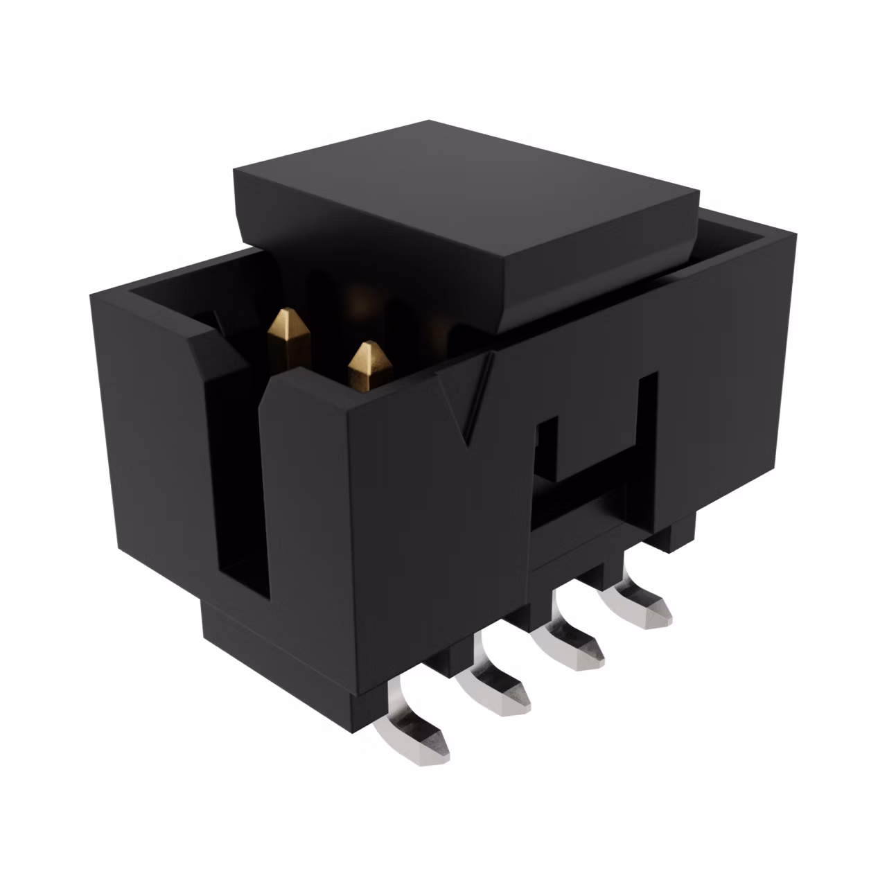 2.00mm Pitch, Milli-Grid PCB Header, Dual Row, Vertical, Surface Mount, Shrouded, 8 Circuits, 0.38µm Gold (Au) Plating, Dual Side Slots, Center Friction Lock, Tube