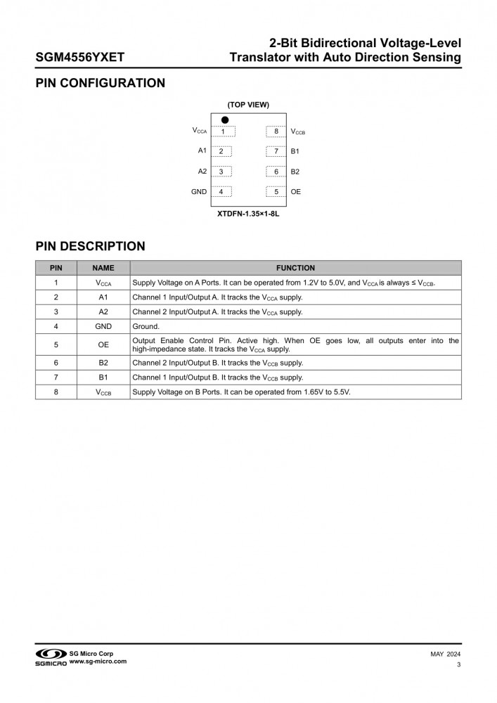 SGM4556YXET technical document preview, page 3