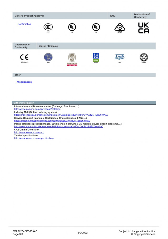 Siemens 3VA5125-4ED36-0AA0 document page 3