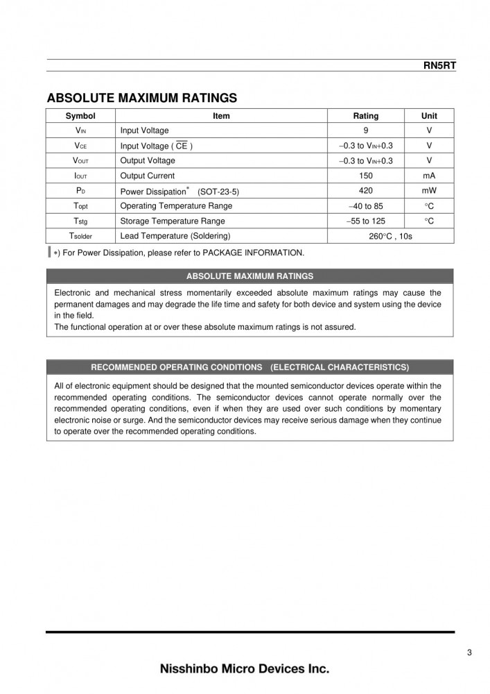 RN5RT datasheet page 3