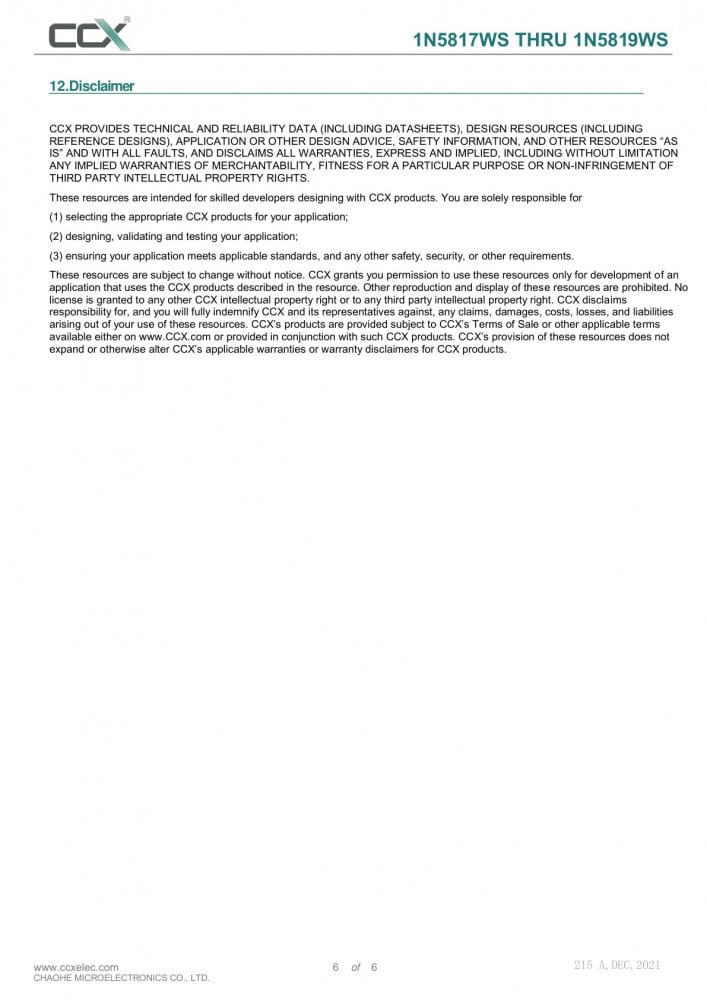 B5819WS datasheet page 6