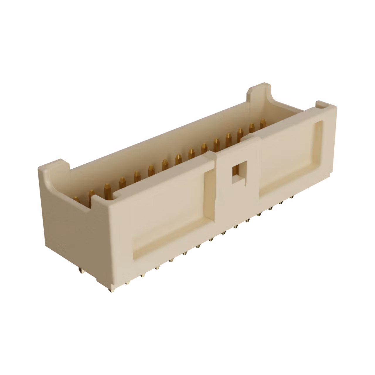 2.00mm Pitch MicroTPA Wire-to-Board Header, Vertical, Kinked PC Tail, with Inner Positive Lock, 10 Circuits, Natural
