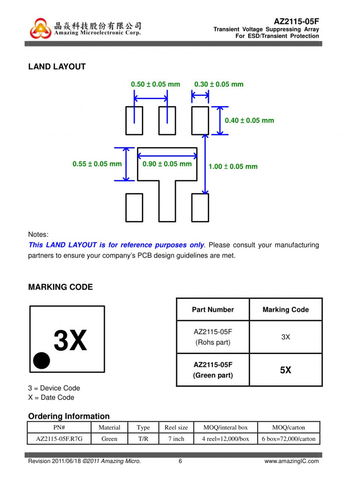 AZ2115-05F technical document page 6