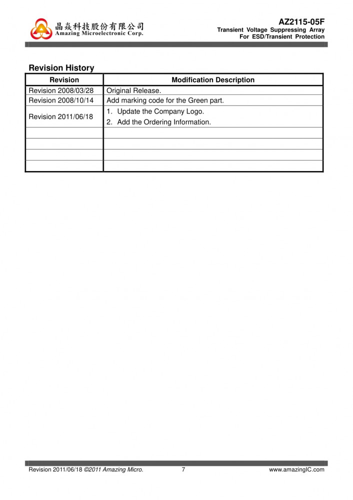 AZ2115-05F technical document page 7