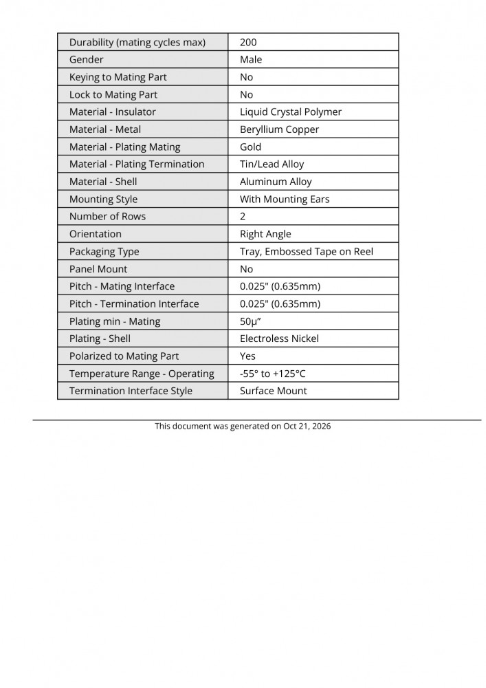 Technical document page 2 for NK-2C2-037-125-0000