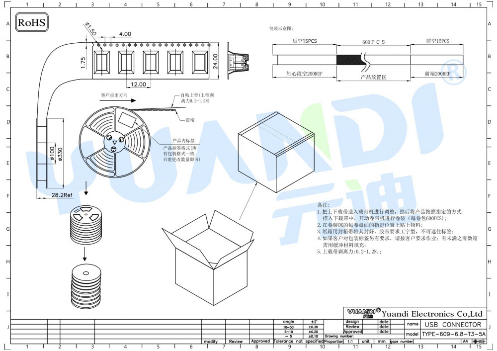 Yuandi TYPE-609-6.8-T3-5A technical drawing page 2