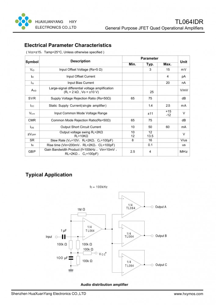 TL064IDR-HXY datasheet page 3