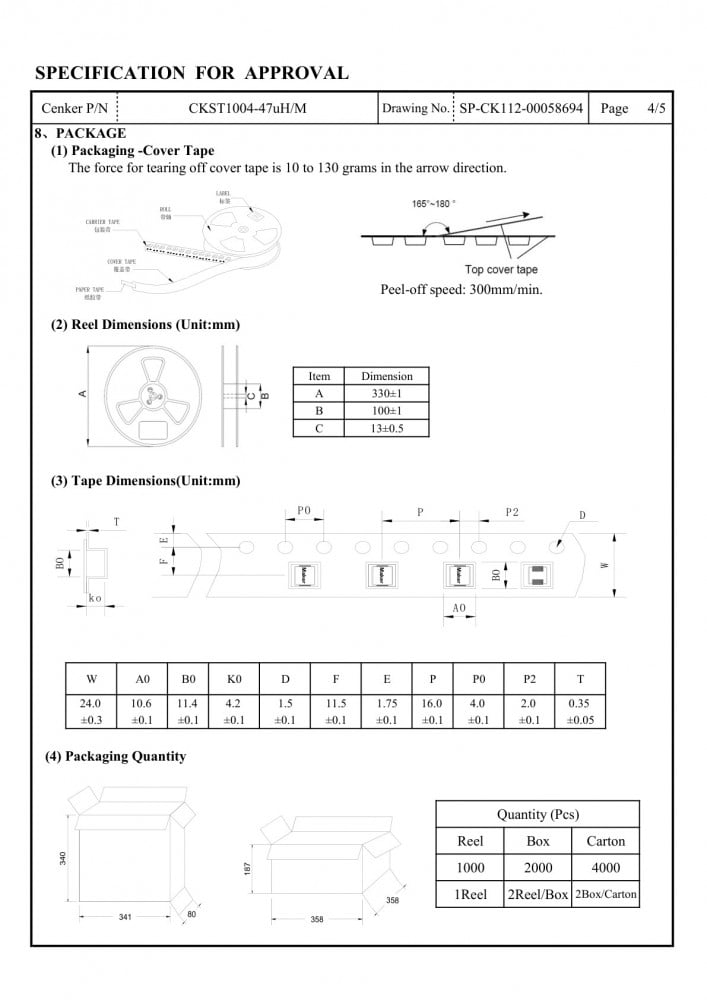 CKST1004-47uH/M soldering information