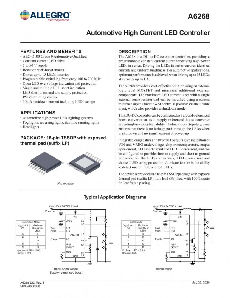 A6268KLPTR-T datasheet page 1